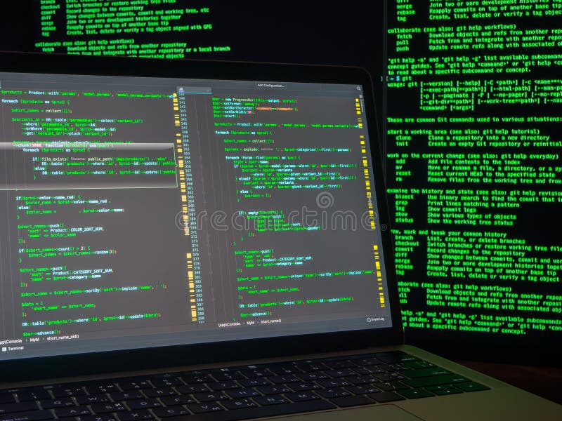 Computer Crime Concept, Hacker Breaching Server, Side View. Anonymus Cyber Attack Stock Image ...
