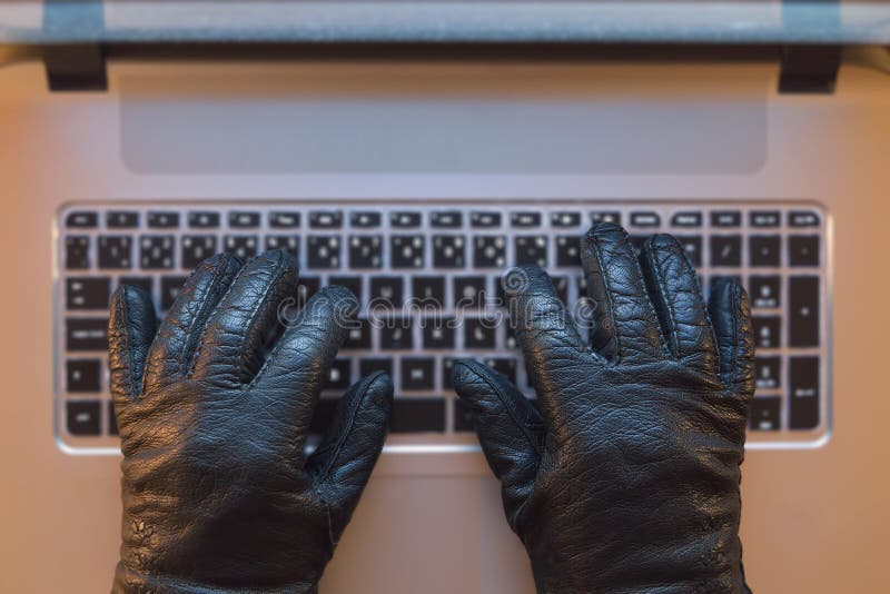 Identity Theft on Laptop Computer Stock Image - Image of hand, safety ...