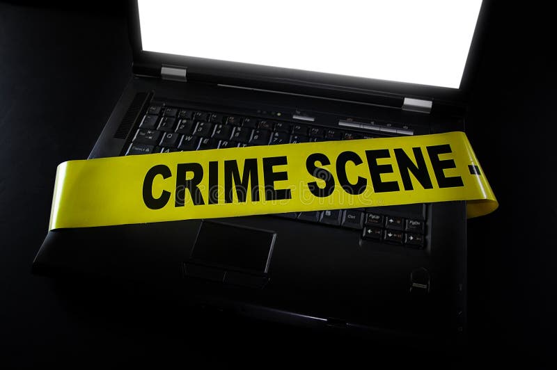 Computer crime scene stock photo. Image of internet, breakin - 40776606