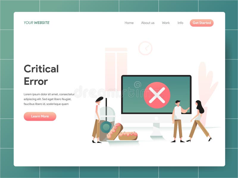 Computer Critical Error Illustration Concept. Modern Design Concept of ...