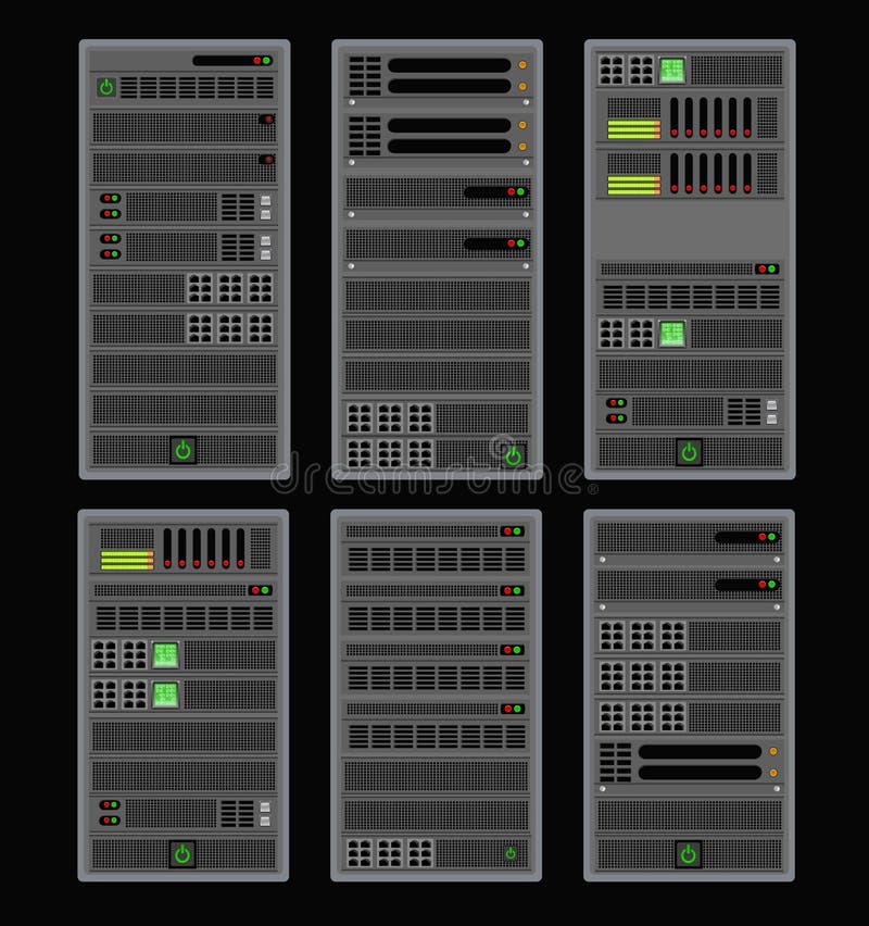 Computer for a Crypto Server Stock Vector - Illustration of block ...