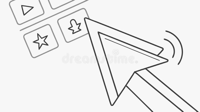 Computer Cursor with Stars, Online Success Vector, Vector Design ...
