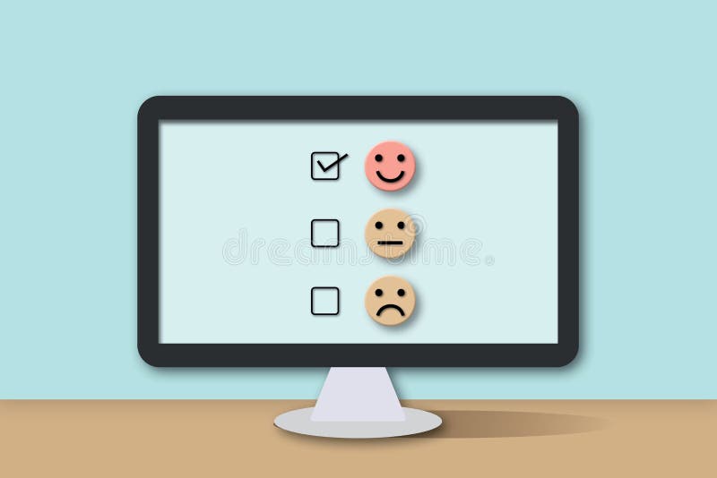 Computer with Customer Evaluation or Positive Feedback Concept Rating ...