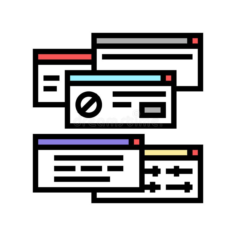 Computer Customization Color Icon Vector Illustration Stock Vector ...