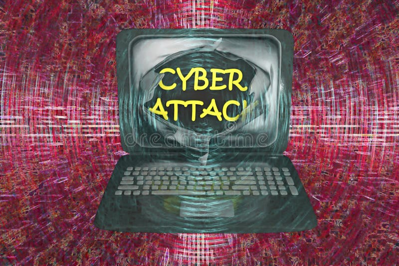 Computer Cyber Attack, Conceptual Image Stock Illustration ...