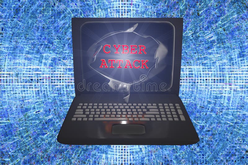 Computer Cyber Attack, Conceptual Image Stock Illustration ...