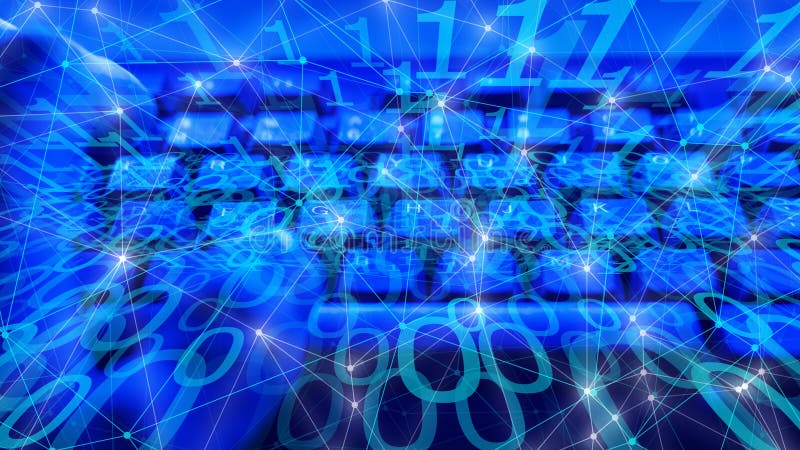 Cybersecurity Threat Artificial Intelligence Cyber Dots And Lines Connection Stock Image
