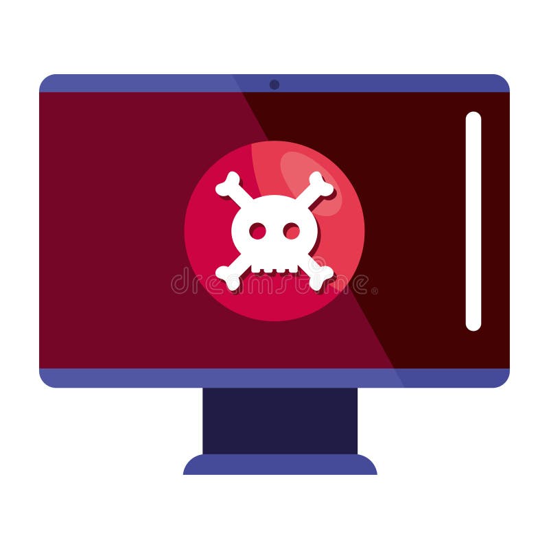 Computer cyber fraud stock vector. Illustration of network - 283961965