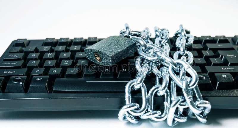 Computer Cyber Security Cybercrime Protection Stock Image - Image of ...