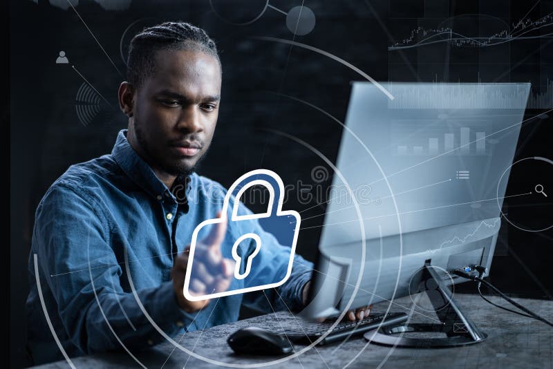 Computer Cyber Security stock image. Image of data, computer - 253055027