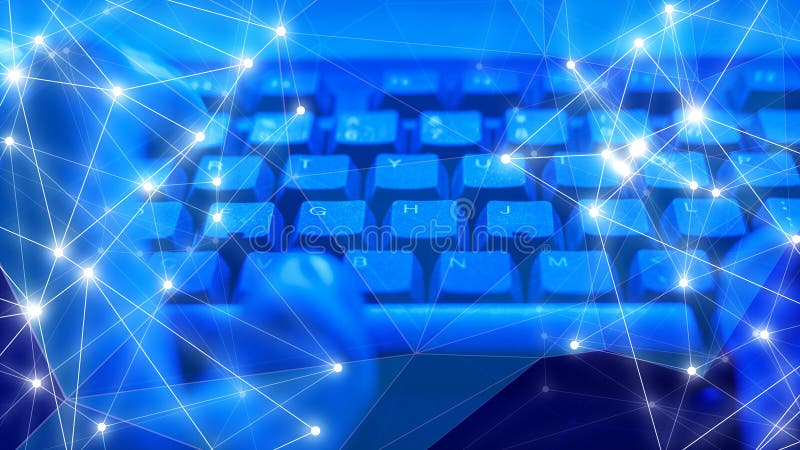 Computer Cyber Security at Work, Man Cybercrime Stock Image - Image of ...