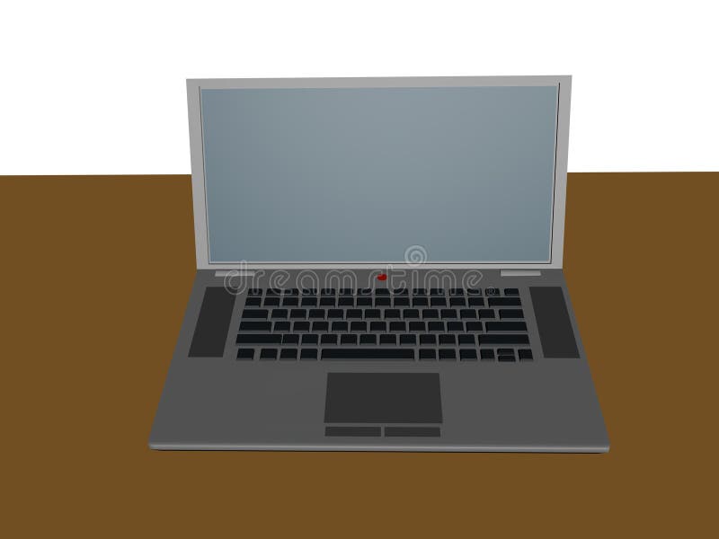 Computer 3d front view stock illustration. Illustration of technology ...