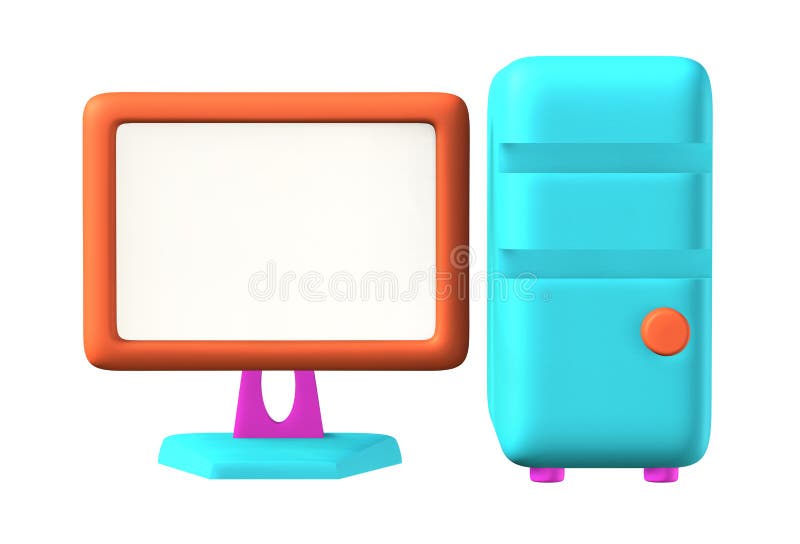 Computer 3d Icon Transparent Illustration Stock Photo - Illustration of ...