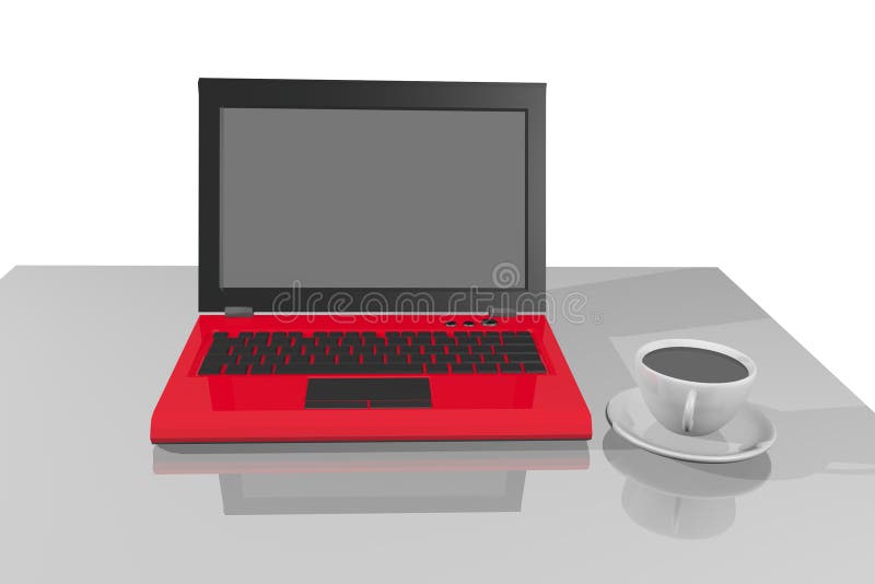 Computer 3D stock illustration. Illustration of laptop - 50320343