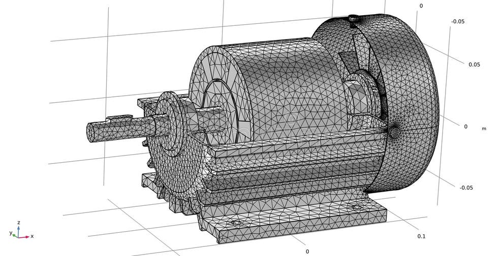 Computer 3d Modeling of the Motor Using a Computer Aided Design System. Stock Illustration ...