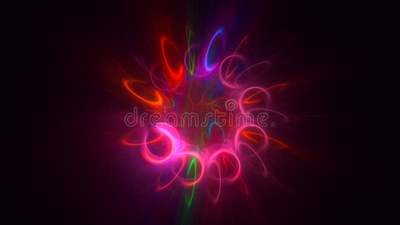 3D Rendering Abstract Multicolor Fractal Light Background Stock ...