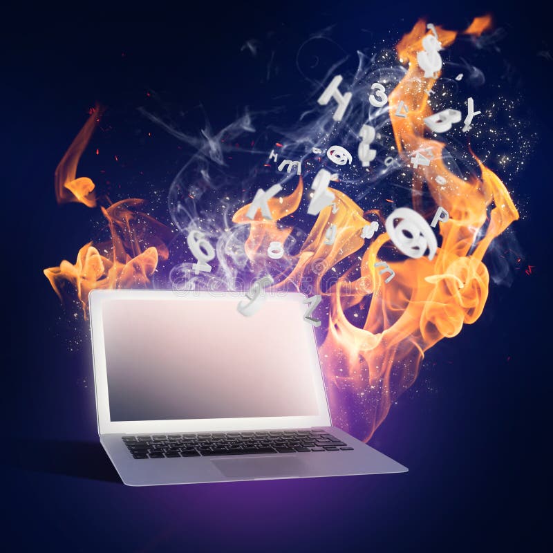 Computer damage stock photo. Image of heat, equipment - 55447838