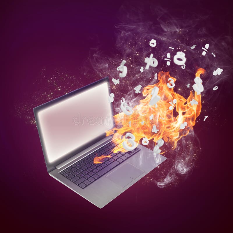 Computer damage stock illustration. Illustration of computer - 56964580