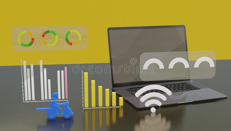 Computer and Dashboard for Data Business Analysis and Data Management ...