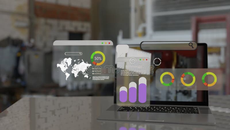 Computer and Dashboard for Data Business Analysis and Data Management ...