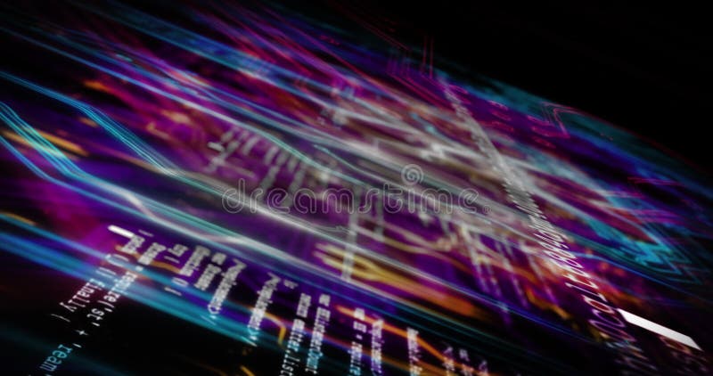 Ai Computer Hardware, Tech and Futuristic Technology of a Pc with Neon Lights, Coding and Big ...