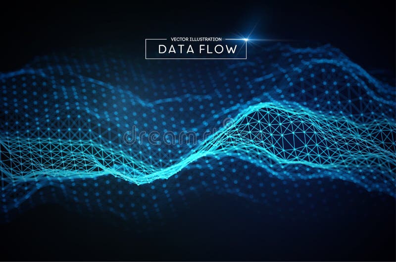 Computer Data Flow Background. Vector EPS 10. Big Data Network ...