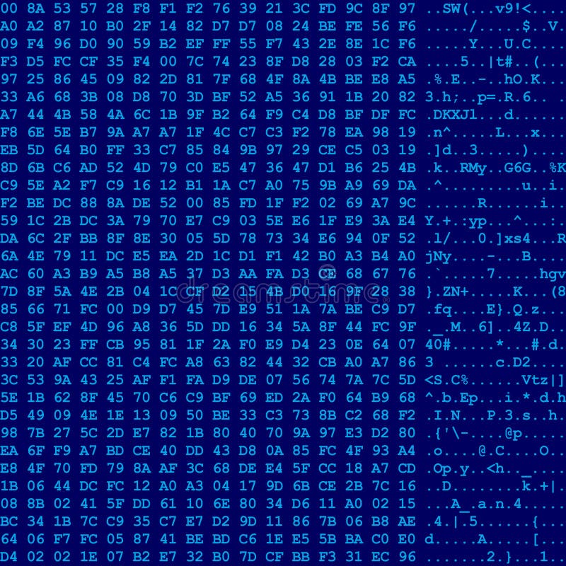 Blue Ascii Art Retro Computer Christmas Card Stock Vector ...