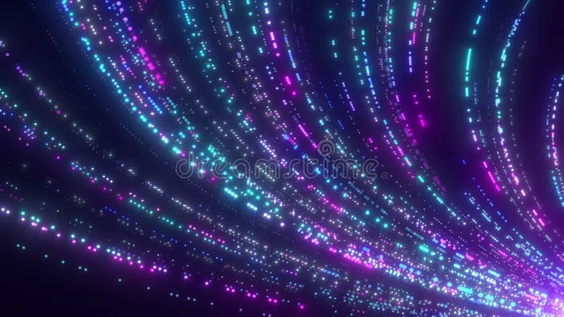 Computer Data Flow. High Tech Computer Data Flow Background. Futuristic Glowing Computer Data ...