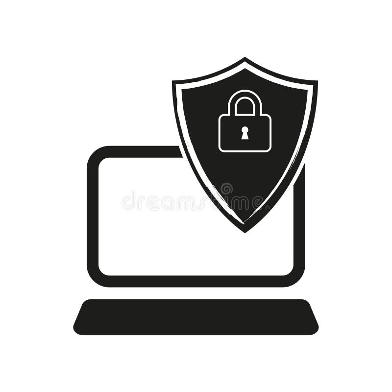 Computer Data Security. Laptop Protect Sensitive Data. Internet ...