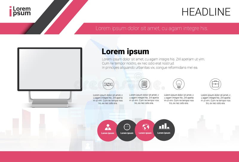 Computer Data Set Infographic Copy Space Colorful Text Business Banner ...