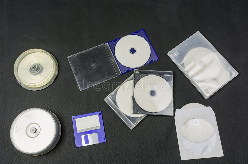 Computer Data Storage - Discs and Floppy Disk. Stock Image - Image of ...