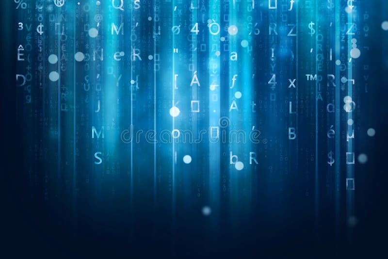 Computer Data Stream Background Stock Illustration - Illustration of ...