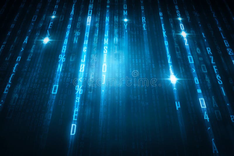Computer data stream stock illustration. Illustration of internet ...