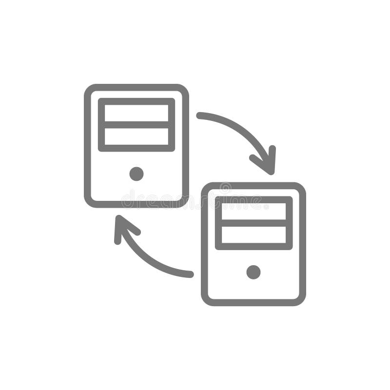 Computer Data Transfer Line Icon Stock Vector Illustration Of