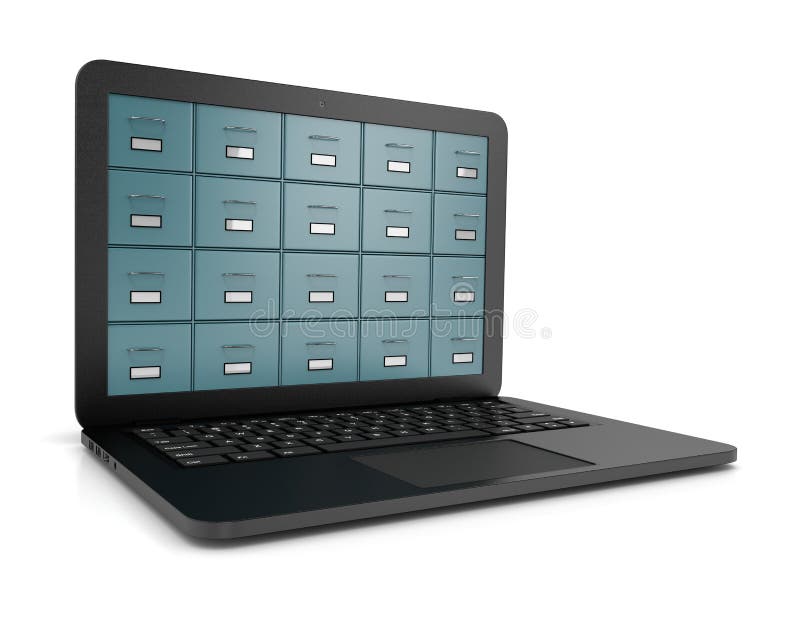 Computer Database stock illustration. Illustration of records - 87603377