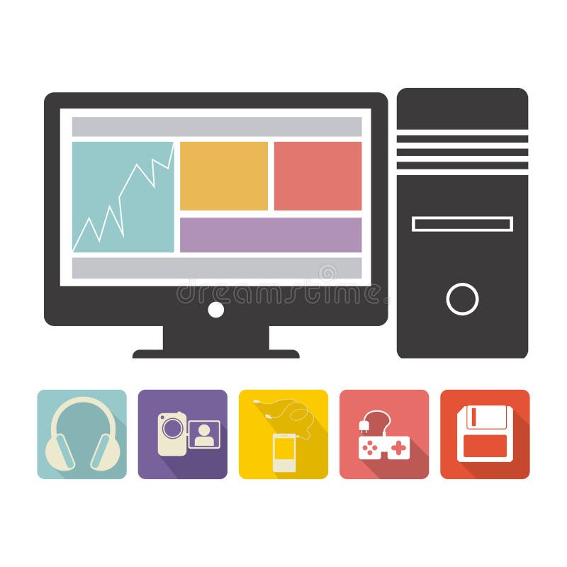 Computer Database Server Icon Stock Stock Illustration - Illustration ...