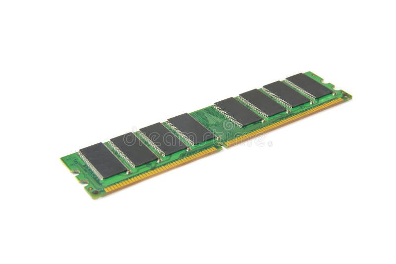 Computer Ddr Ram Memory Module Isolated On White Background Stock Image 9708