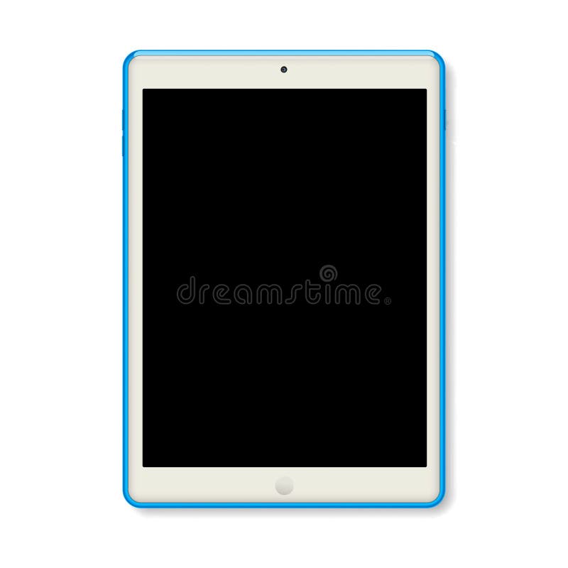 Computer Della Compressa Con Lo Schermo Nero Isolato Illustrazione ...