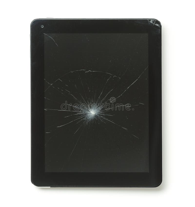 Computer Della Compressa Con Lo Schermo Rotto Immagine Stock - Immagine ...