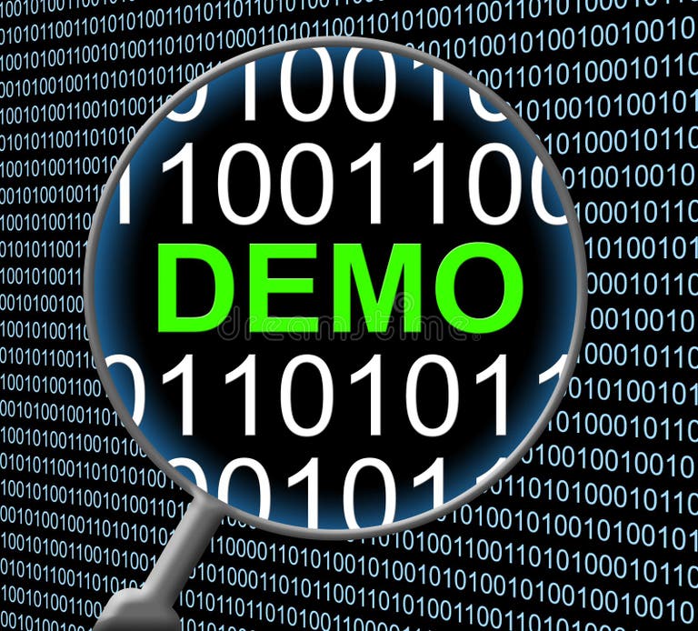 Computer Demo Shows Internet Beta and Demonstration Stock Illustration ...