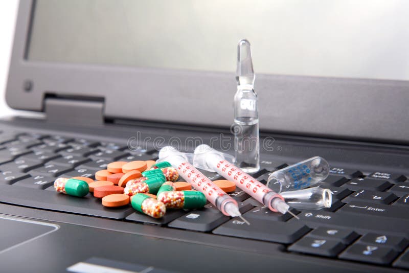 Computer dependence. stock photo. Image of desktop, data - 8881236