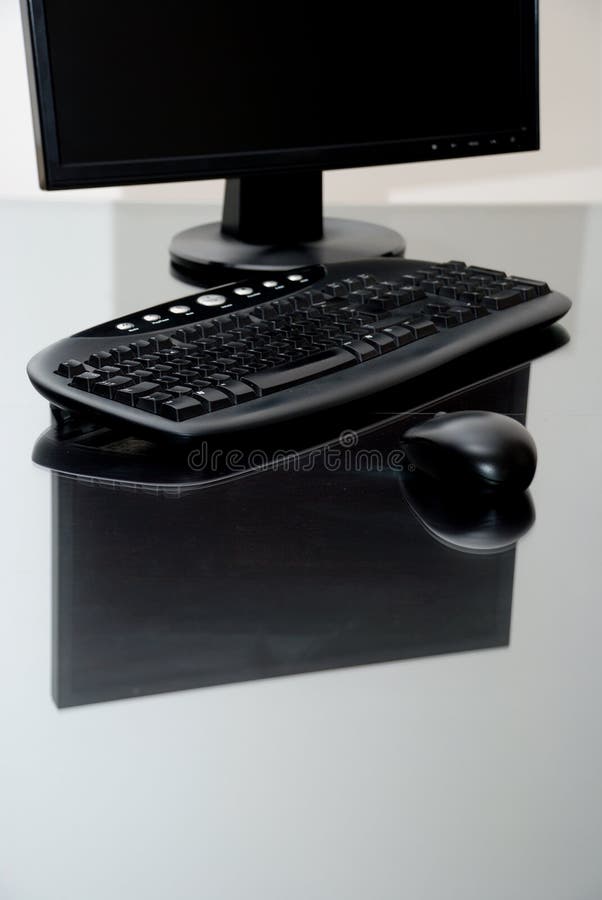Computer on desk stock photo. Image of desk, flat, people - 5536444