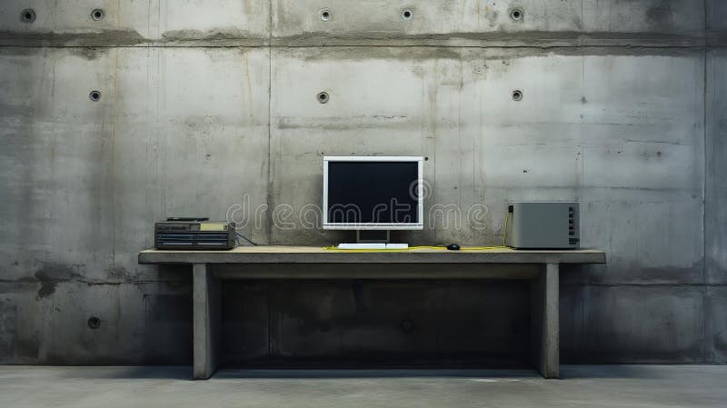 Editorial Photograph of a Minimalist Computer Desk Setup Stock ...