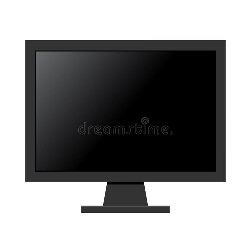 Computer Desk with Chair and Table Flat Design Stock Illustration ...