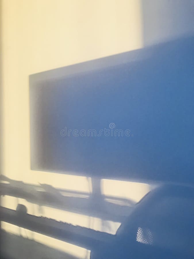 Computer Desk Shadow on the Wall. Stock Photo - Image of chair, beauty ...