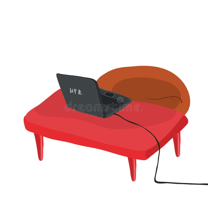 Computer Desk, Workplace Cartoon, Business Stock Illustration ...