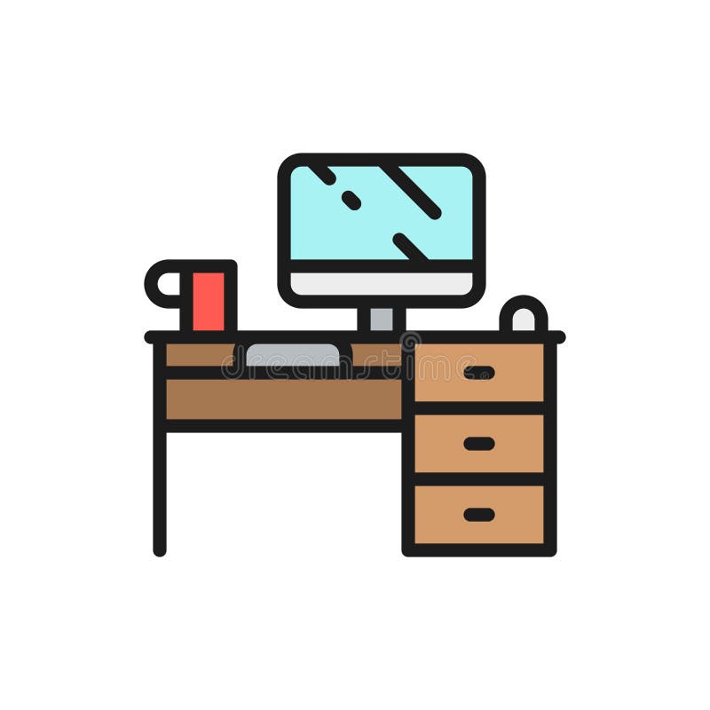 Desktop Computer with Warning Sign, Screen Error, Notification, Laptop ...