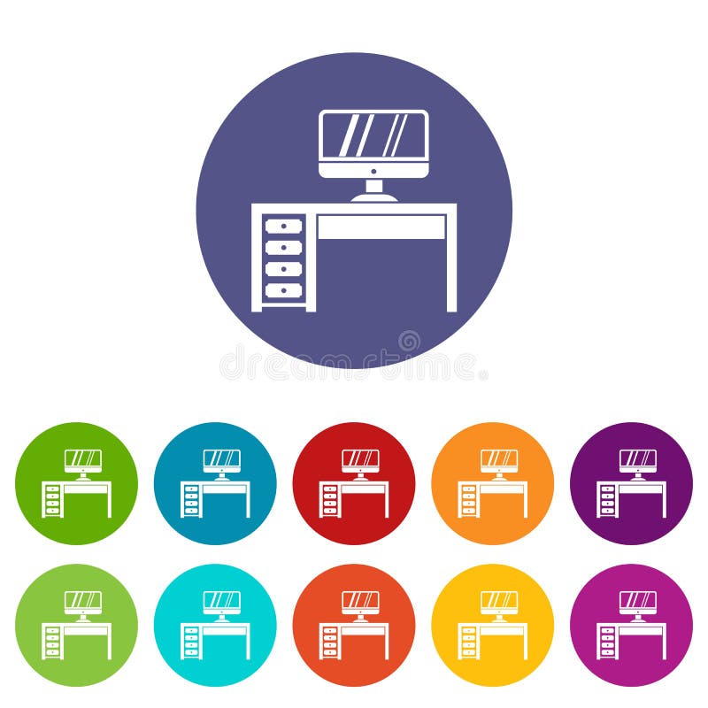 100 Workplace Icons Set, Outline Style Stock Vector - Illustration of ...