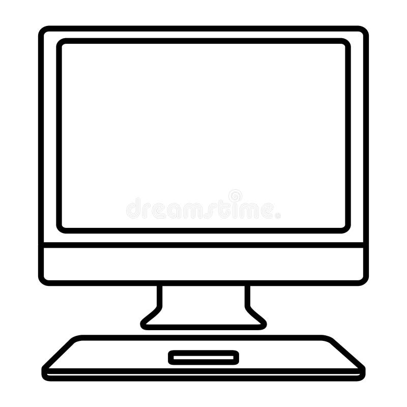 Computer Desktop Device Icon Stock Illustration - Illustration of ...
