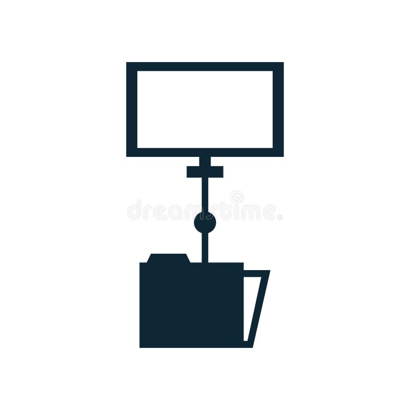 Computer Desktop with Folder File Stock Vector - Illustration of front ...